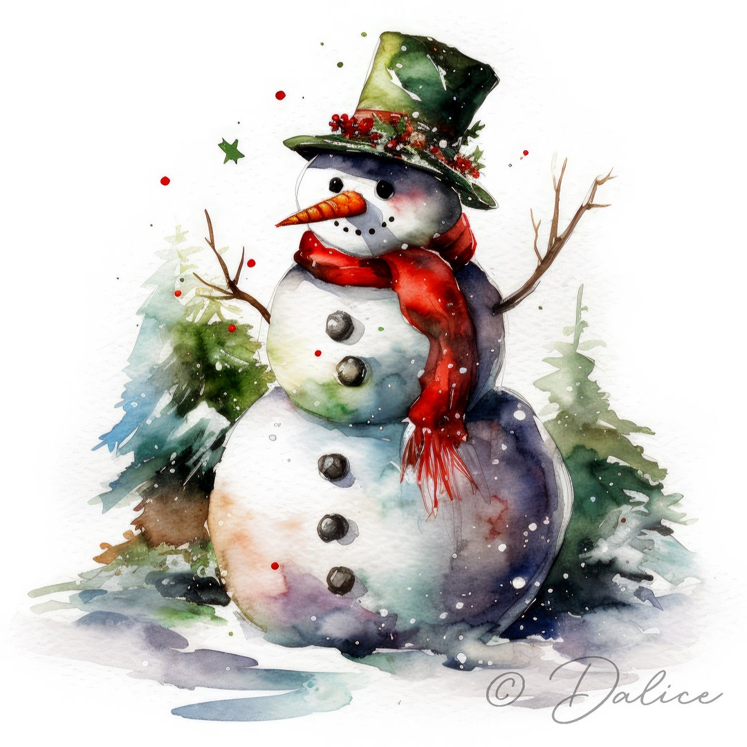 Christmas Snowman Clip Art - 12 High Quality Images - Digital Planner ...