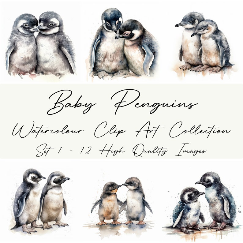Baby Penguins Clip Art 12 High Quality Images Digital Planner ...