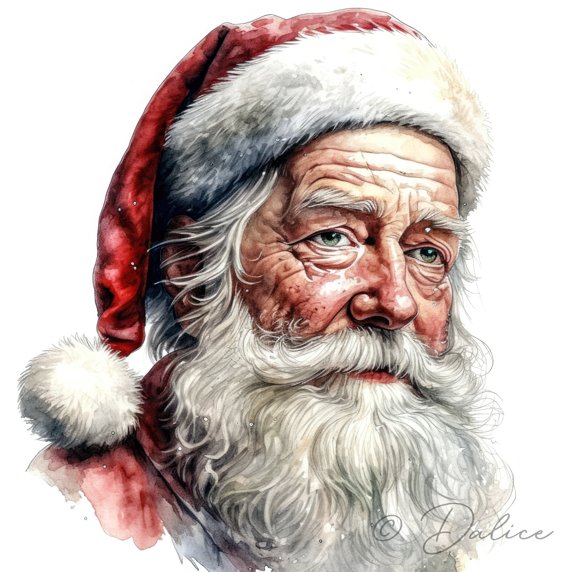 Santa Claus Clip Art 12 High Quality Images Digital - Etsy