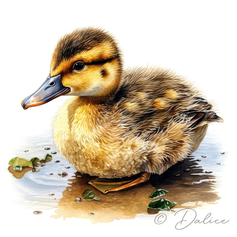 Duckling Clip Art 12 High Quality Images Digital Planner, Watercolor ...