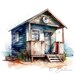 Beach Huts Clip Art 12 High Quality Images Digital Planner, Watercolor ...