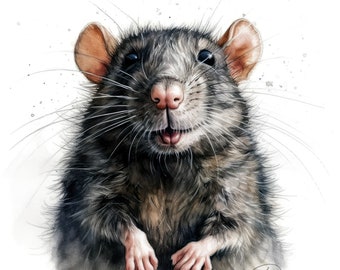 Cool Cartoon Rat Dressed Body Builder Arm Crossed Rattus - Etsy