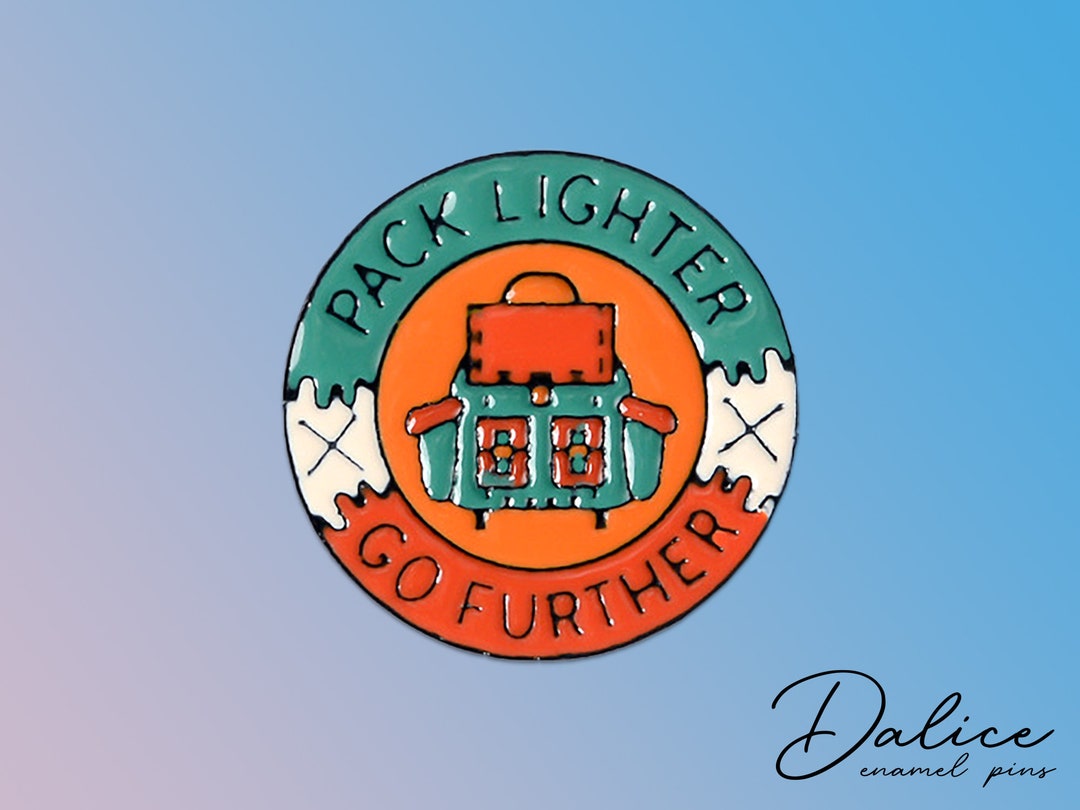 Pack Lighter Go Further Travel Enamel Pin Badge Etsy Österreich