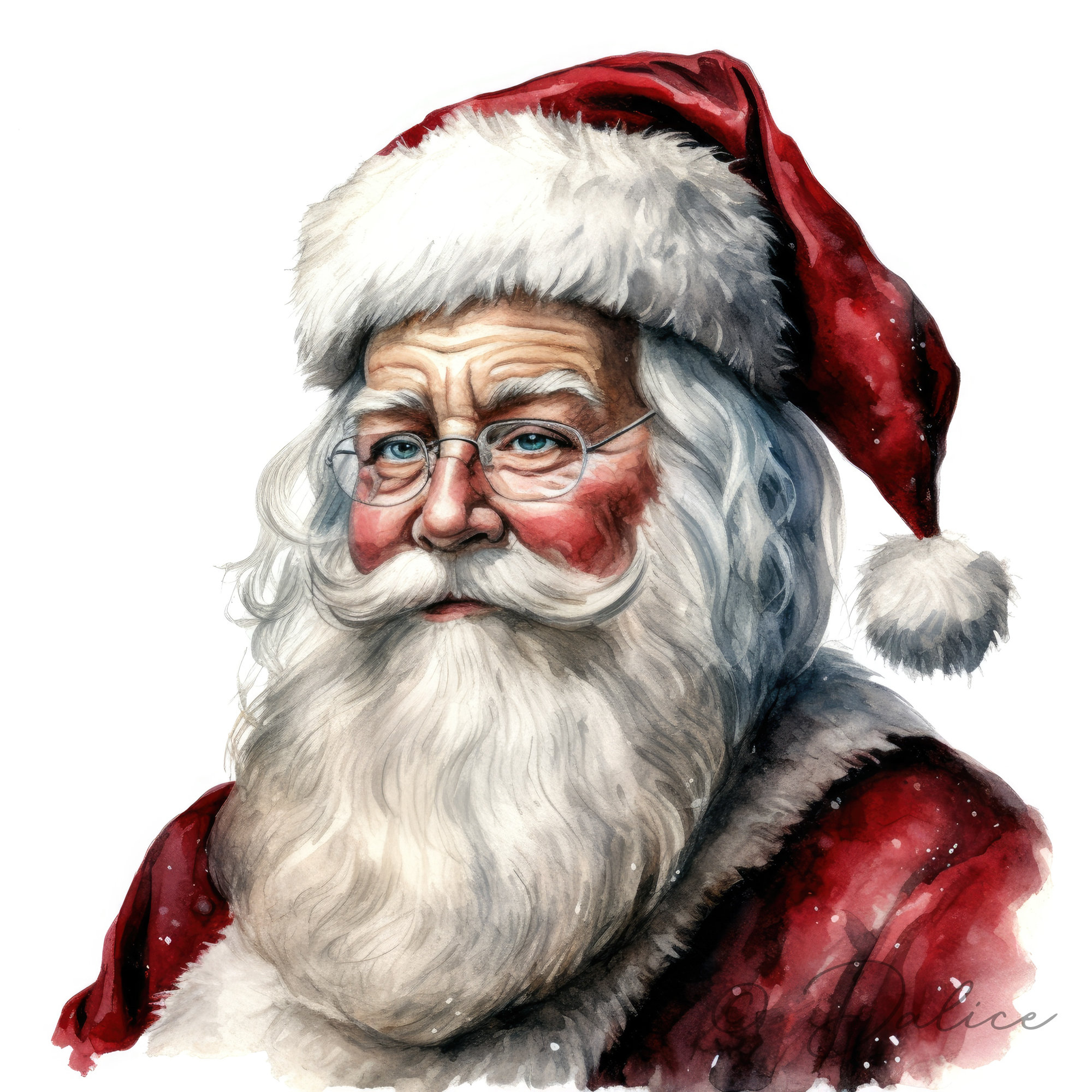 Realistic Santa Claus Face Drawing