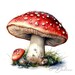 Toadstool Clip Art 12 High Quality Images Digital Planner, Watercolor ...