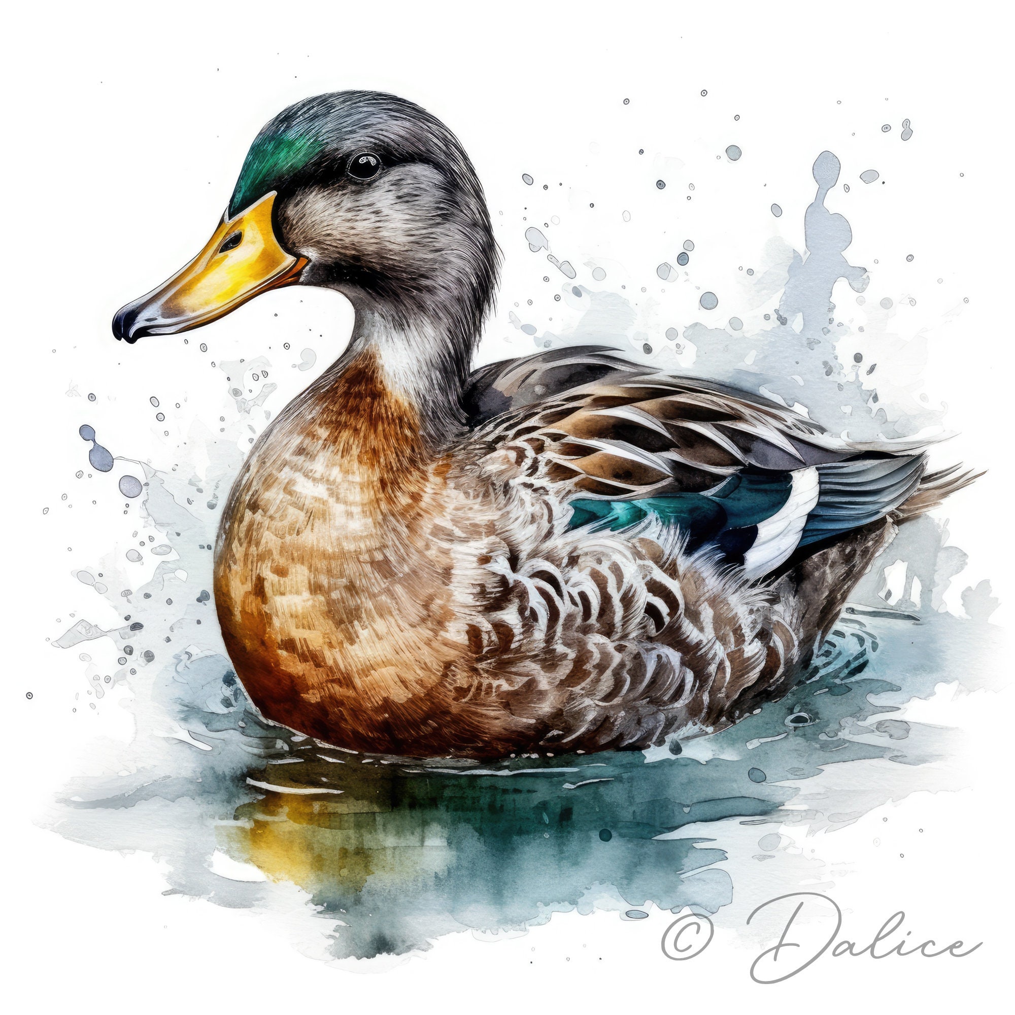 Duck Clip Art 12 High Quality Images Digital Planner, Watercolor ...
