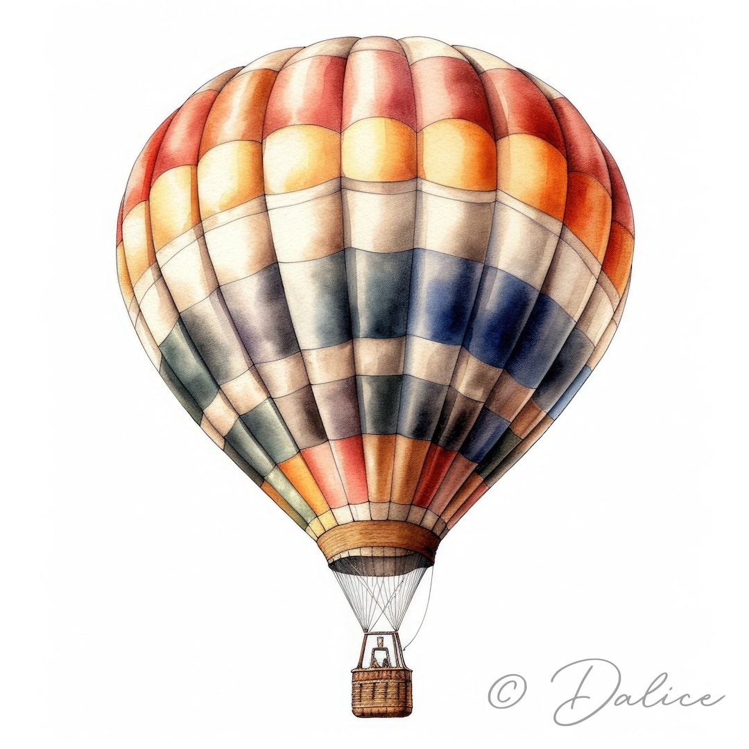 Hot Air Balloon Clip Art - 12 High Quality Images - Digital Planner ...