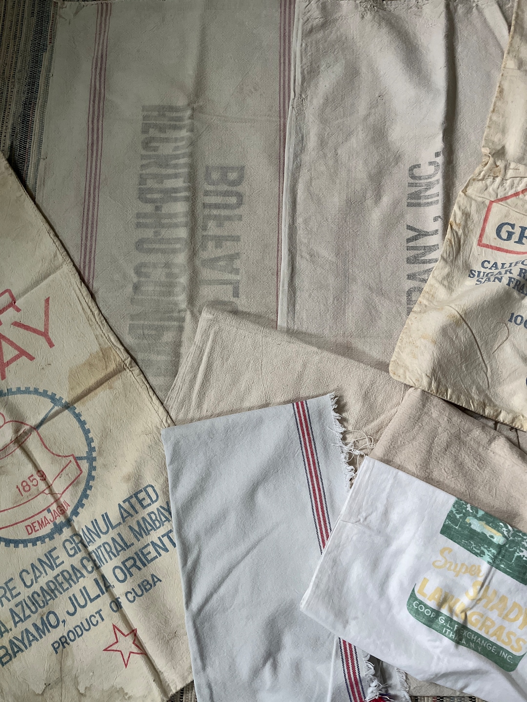 Lot of 8 Vintage Feed Grain Sacks - Etsy