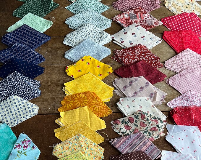 Lot of 225 Vintage 1970s Quilt Blocks Prints Cottons - Etsy