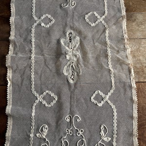 Vintage 1930s Tambour Lace Ecru Table Runner - Etsy