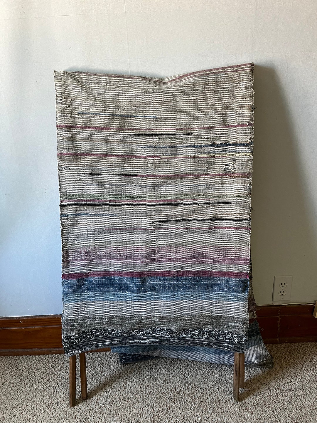 Antique Vintage Rag Rug Runner Stripes 7 - Etsy