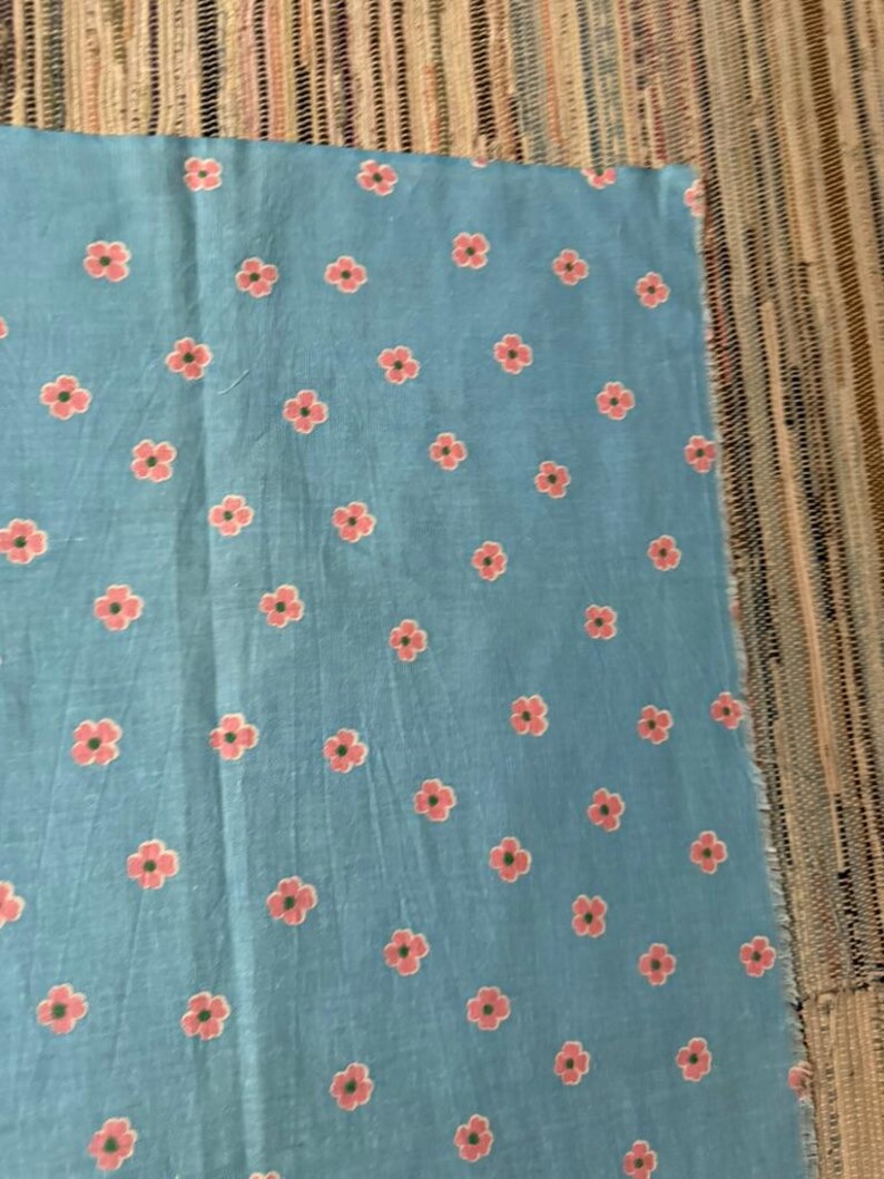 Vintage 1940s 1950s Floral Border Print Opened Feedsack Cotton - Etsy