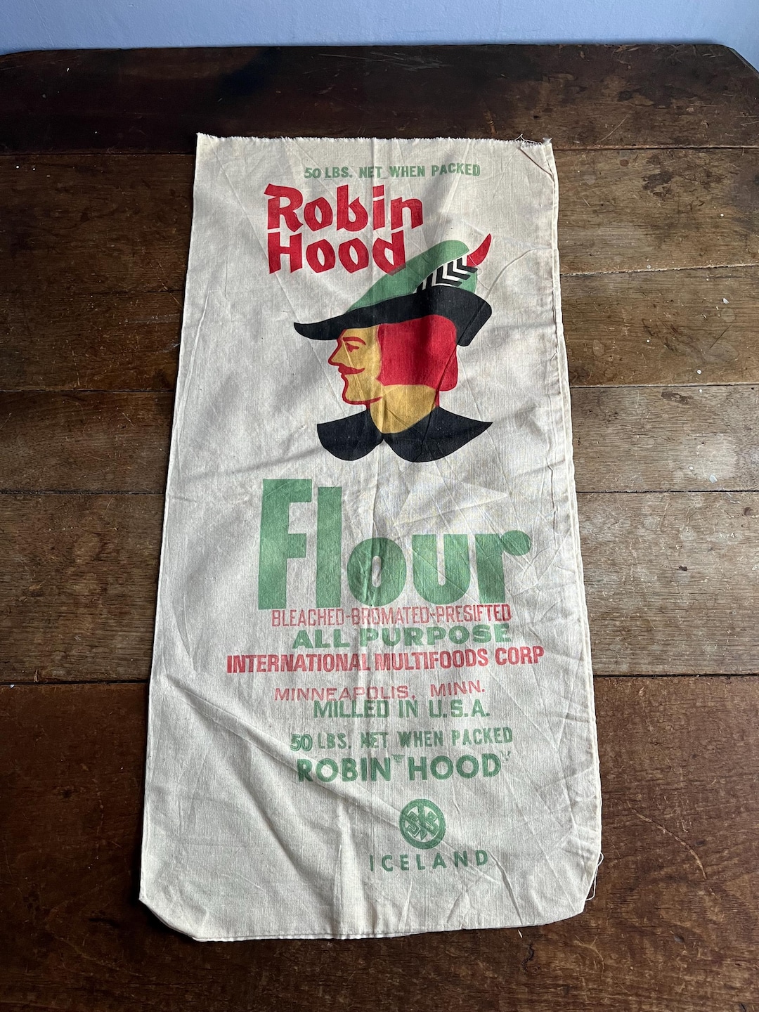 Vintage 1940s 1950s Robin Hood Flour Bag - Etsy