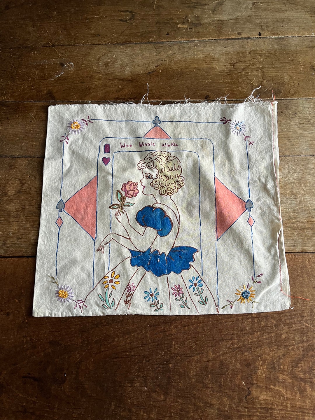 Vintage Hand Drawn Woman Wee Winnie Winkle Pillow Cover - Etsy