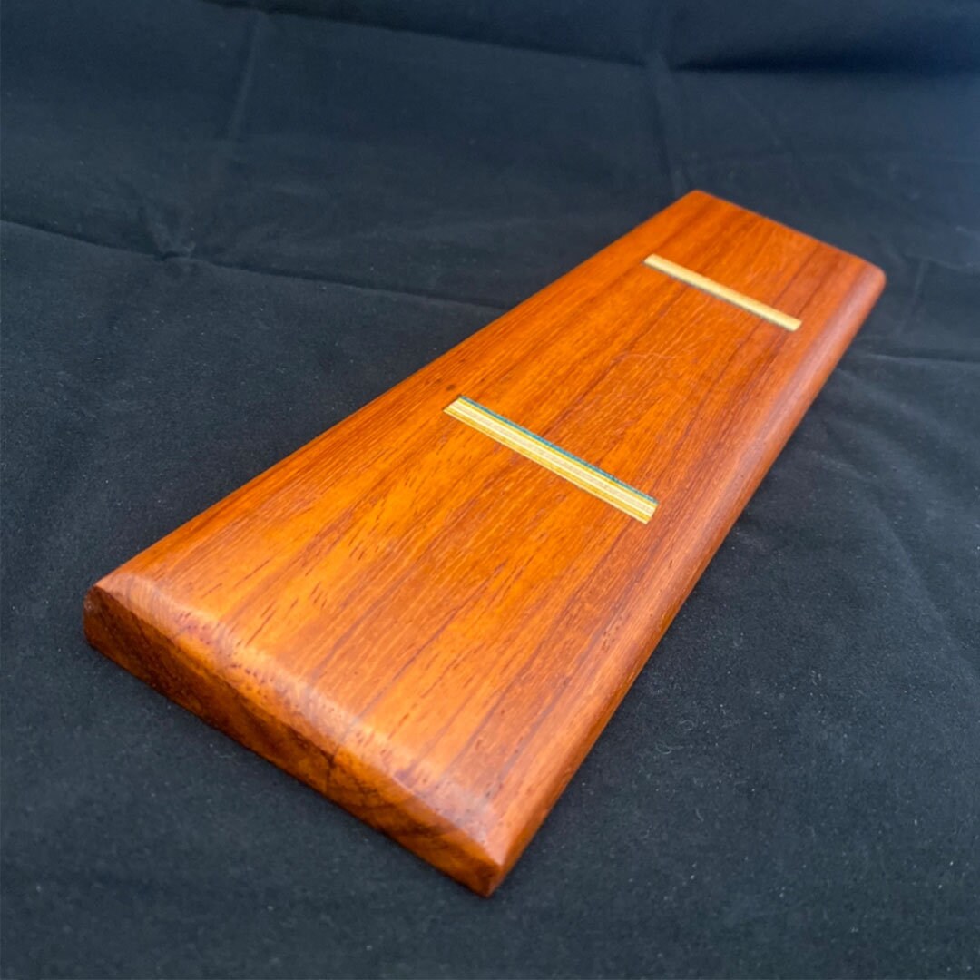 Padauk Wood Keyboard Wrist Rest With Recycled Skateboard Inlays - Etsy