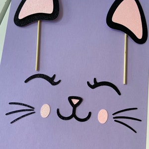 Cat Face Cake Topper, Cat Topper, 1st Birthday Cake Topper, Kitty Cat ...