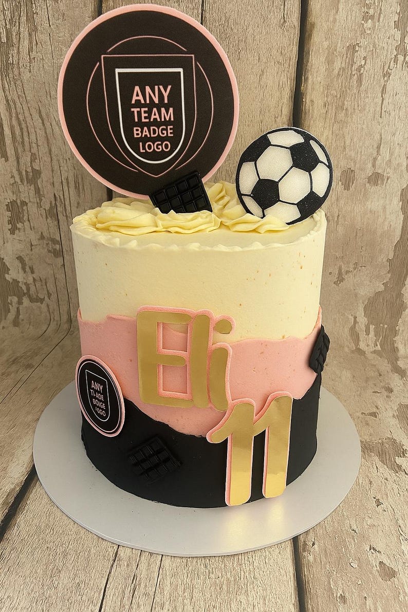 Football Themed Cupcake Toppers, Footie Cake Topper Charm Set, Football ...