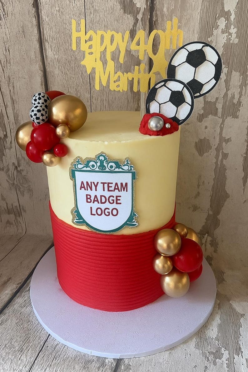Football Themed Cupcake Toppers, Footie Cake Topper Charm Set, Football ...