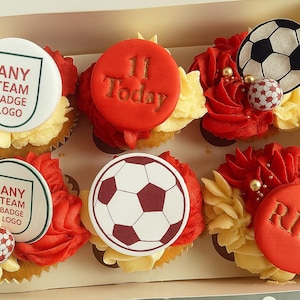 Football Themed Cupcake Toppers, Footie Cake Topper Charm Set, Football ...