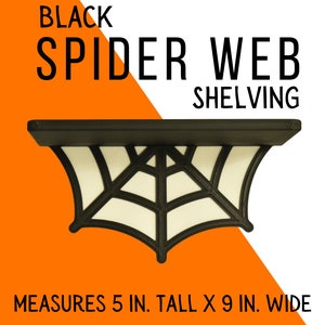 Spider Web Floating Shelf | Spooky Halloween Decor Shelf | 9" Wide X 5 ...