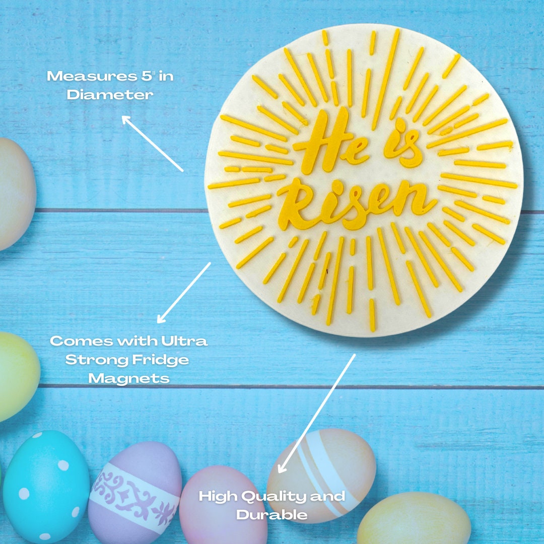 He is Risen Easter Decorative Fridge Magnet - Perfect Reminder of Jesus ...