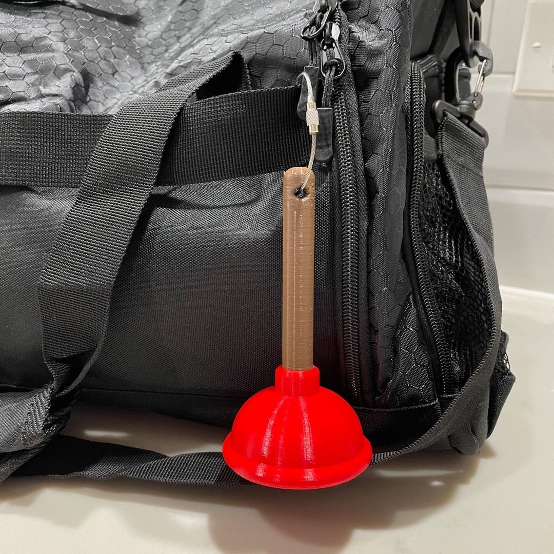Toilet Plunger Luggage or Backpack Tag Charm - Funny Luggage Tag - Made ...