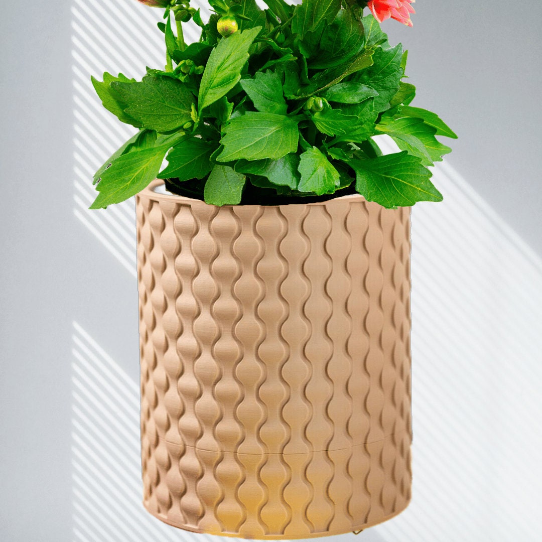 Raindrop Planter With Hidden Drip Tray | Unique Raindrop Design Small ...