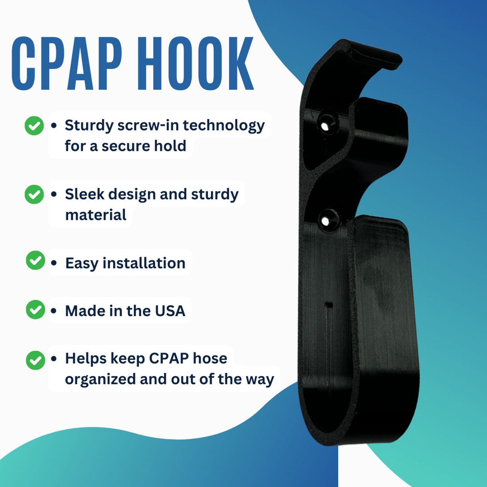 Hose Hanger for CPAP Mask Hook & Tubing | CPAP Hose Organizer Plus ...