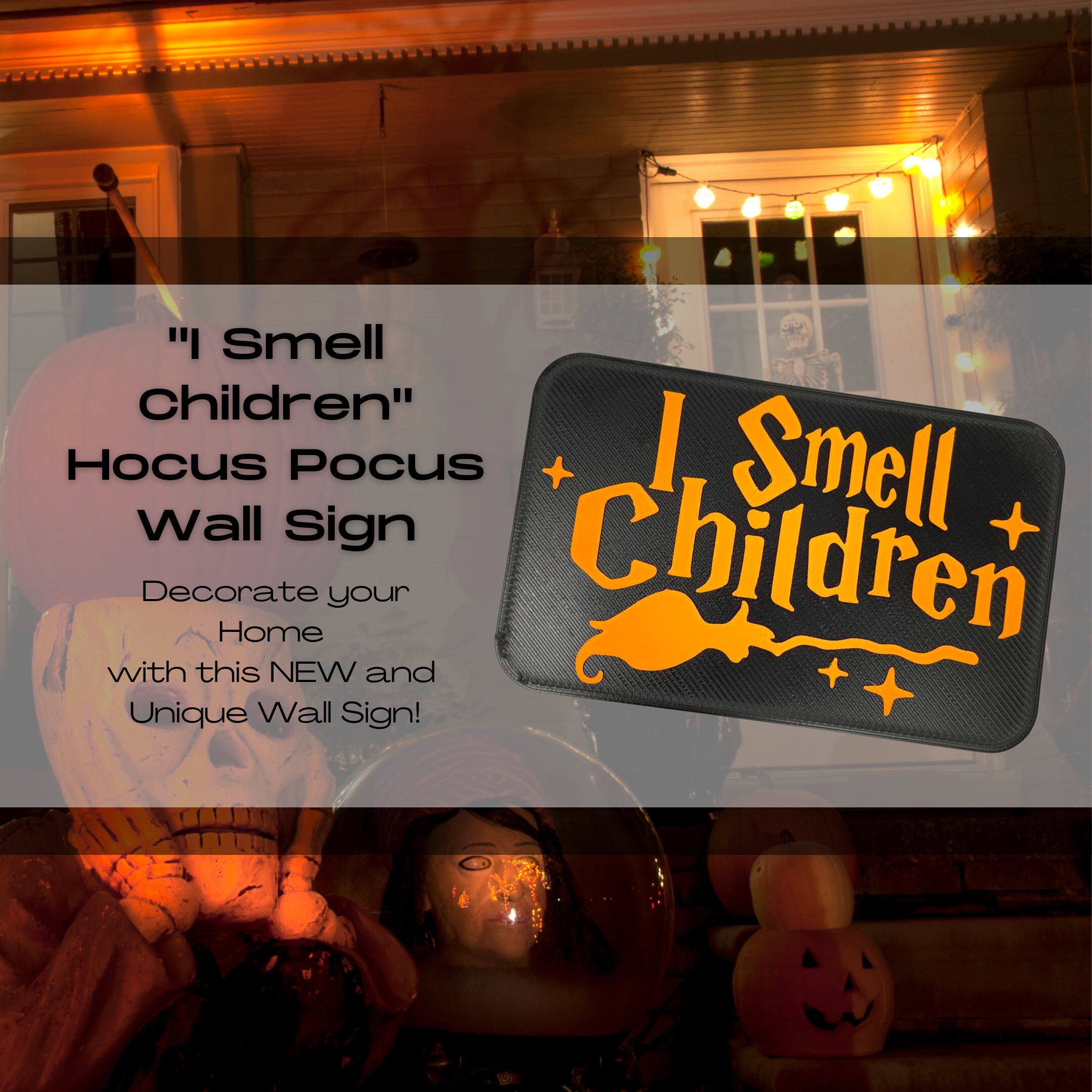 I Smell Children Wall Sign - Hocus Pocus Inspired Wall Decor for ...