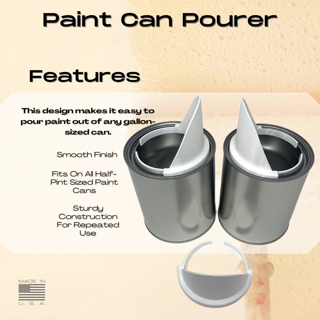 3 Pack of Half-pint Paint Can Pourer/pour Spout - Fits Half-pint (250ml ...