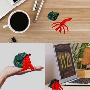 Articulated Hermit Crab Fidget Toy | Fun Flexible Toy and Unique Desk ...