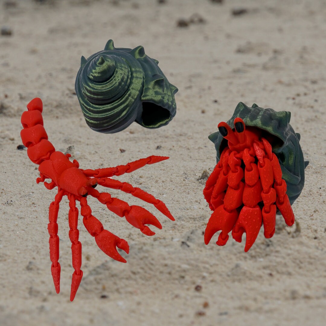 Articulated Hermit Crab Fidget Toy Fun Flexible Toy and - Etsy