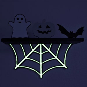 Spider Web Floating Shelf | Spooky Halloween Decor Shelf | 9" Wide X 5 ...