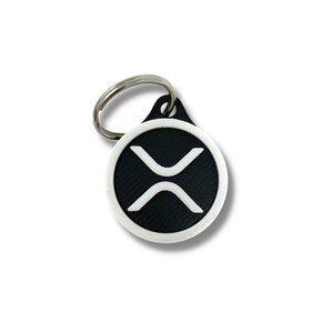 Ripple XRP Keychain Cryptocurrency Logo - Black & White - Perfect for ...