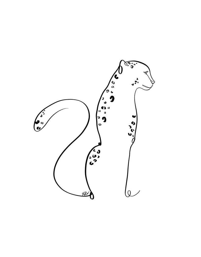 Leopard Single Line - Etsy