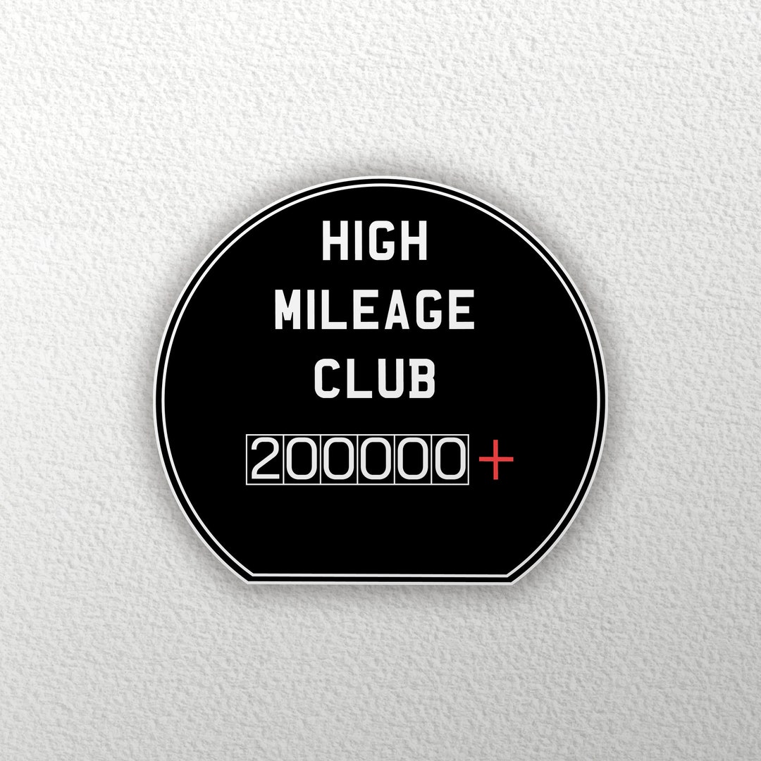 200000 High Mileage Club Sticker for Cars in Black Old - Etsy