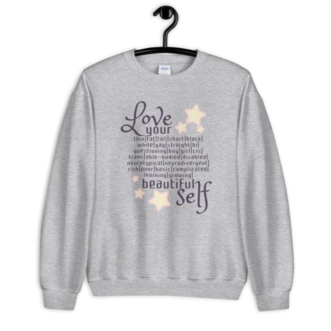 Love Yourself - Self-love and Positivity Sweatshirt - Etsy