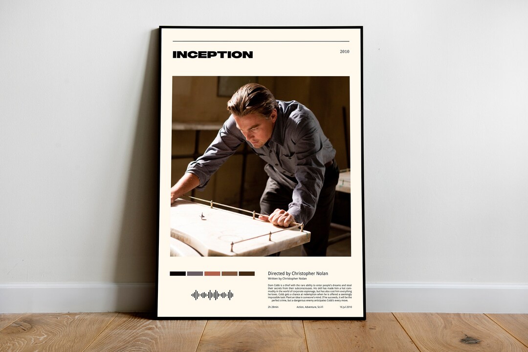 Inception / Christopher Nolan / Digital Download Minimalist Movie ...