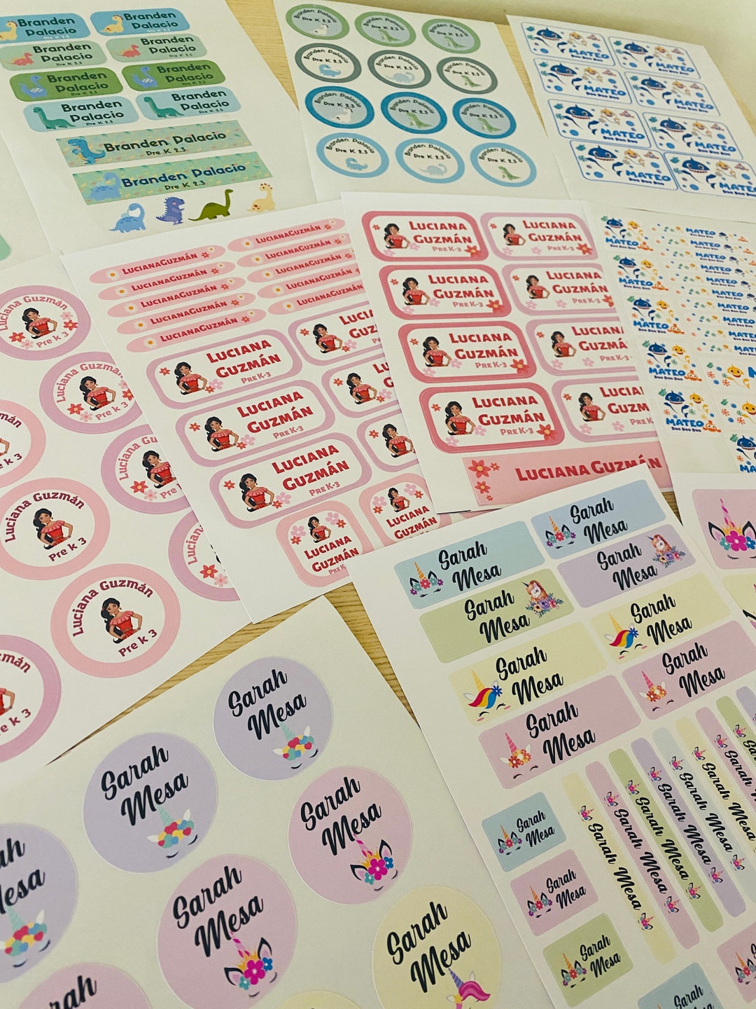 Stickers Personalizados / Pegatinas Para La Escuela / Etiquetas Para ...