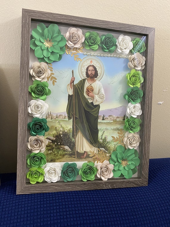 San Judas Tadeo Shadowbox Home Décor Wall Hangings Signs etna.com.pe