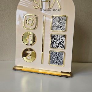 Acrylic Qr Code Signs Letrero De Acrilico Con Codigos QR Social Signs ...