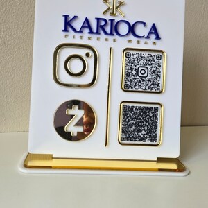 Acrylic Qr Code Signs Letrero De Acrilico Con Codigos QR Social Signs ...