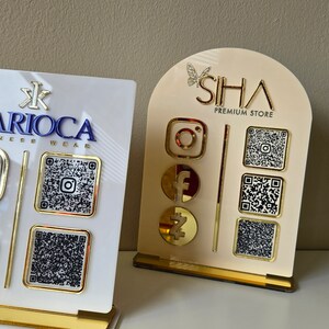 Acrylic Qr Code Signs Letrero De Acrilico Con Codigos QR Social Signs ...