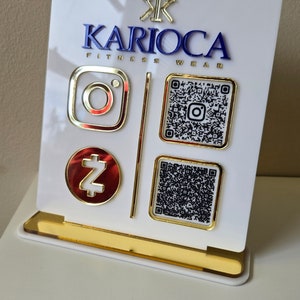 Acrylic Qr Code Signs Letrero De Acrilico Con Codigos QR Social Signs ...