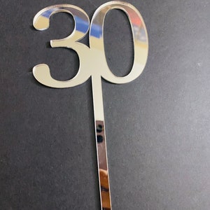 30 Acrylic Topper ,birthday 30,cumpleaños 30 Cake Topper, Birthday ...