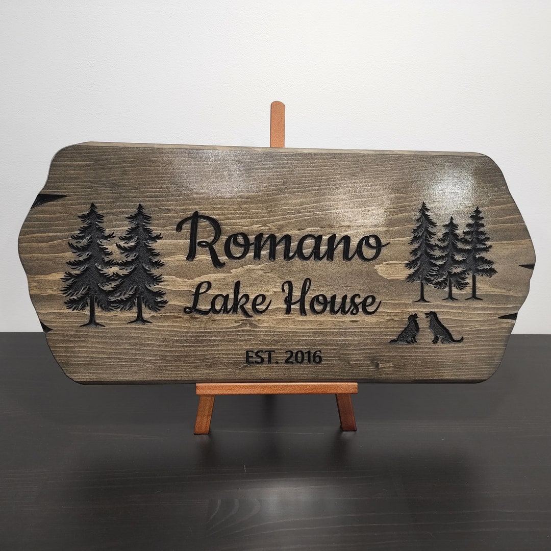 Custom Wood Carved Welcome Sign for Your Cottage, Lake House, Trailer ...