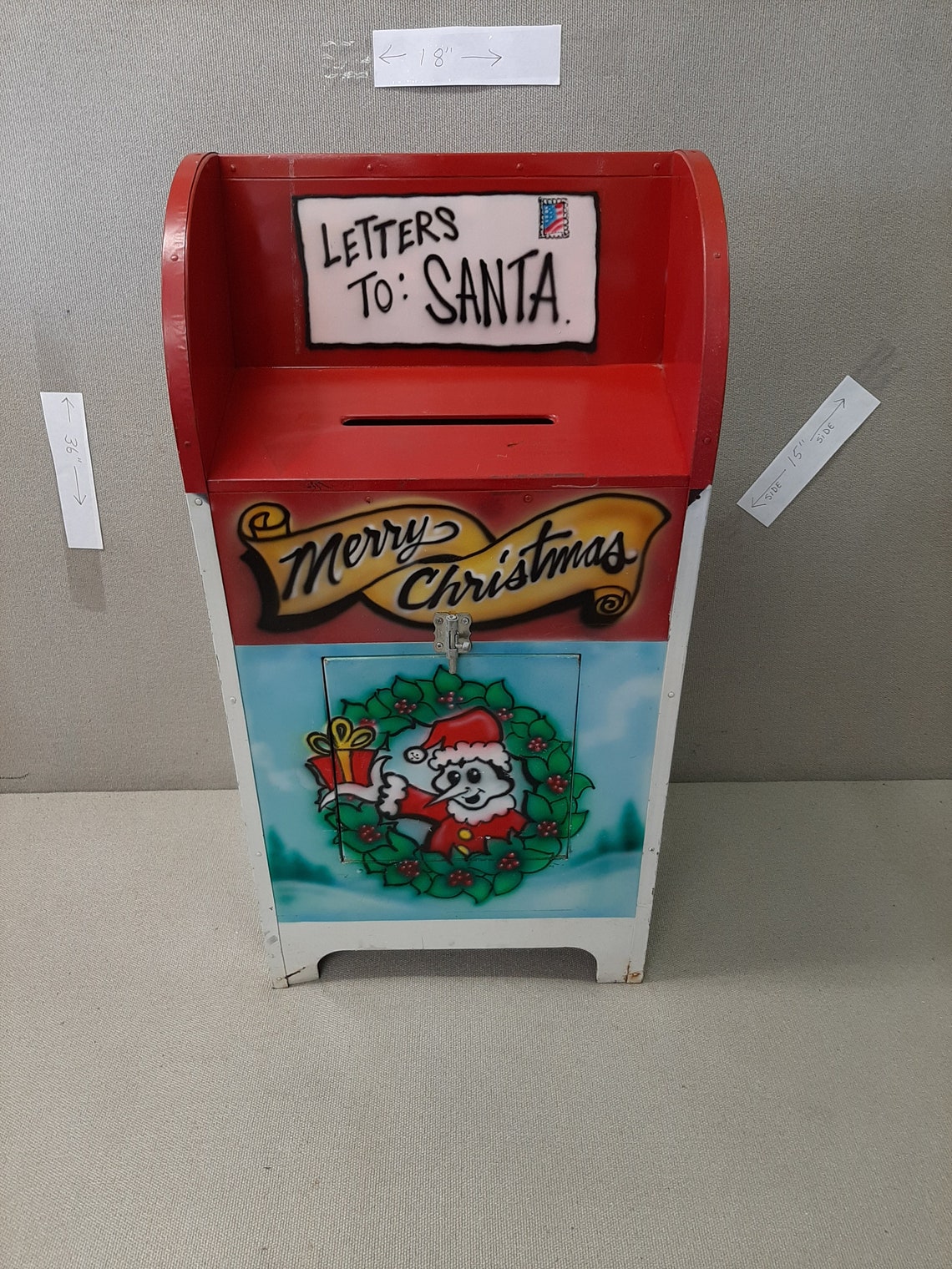 Letters to Santa Large Mailbox 36 x 18 x 15 | Etsy