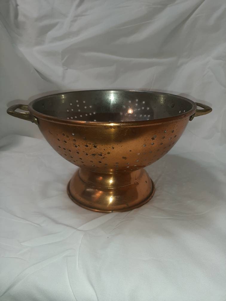 Vintage Copper Strainer Colander Home & Hobby Canning & Preserving etna ...