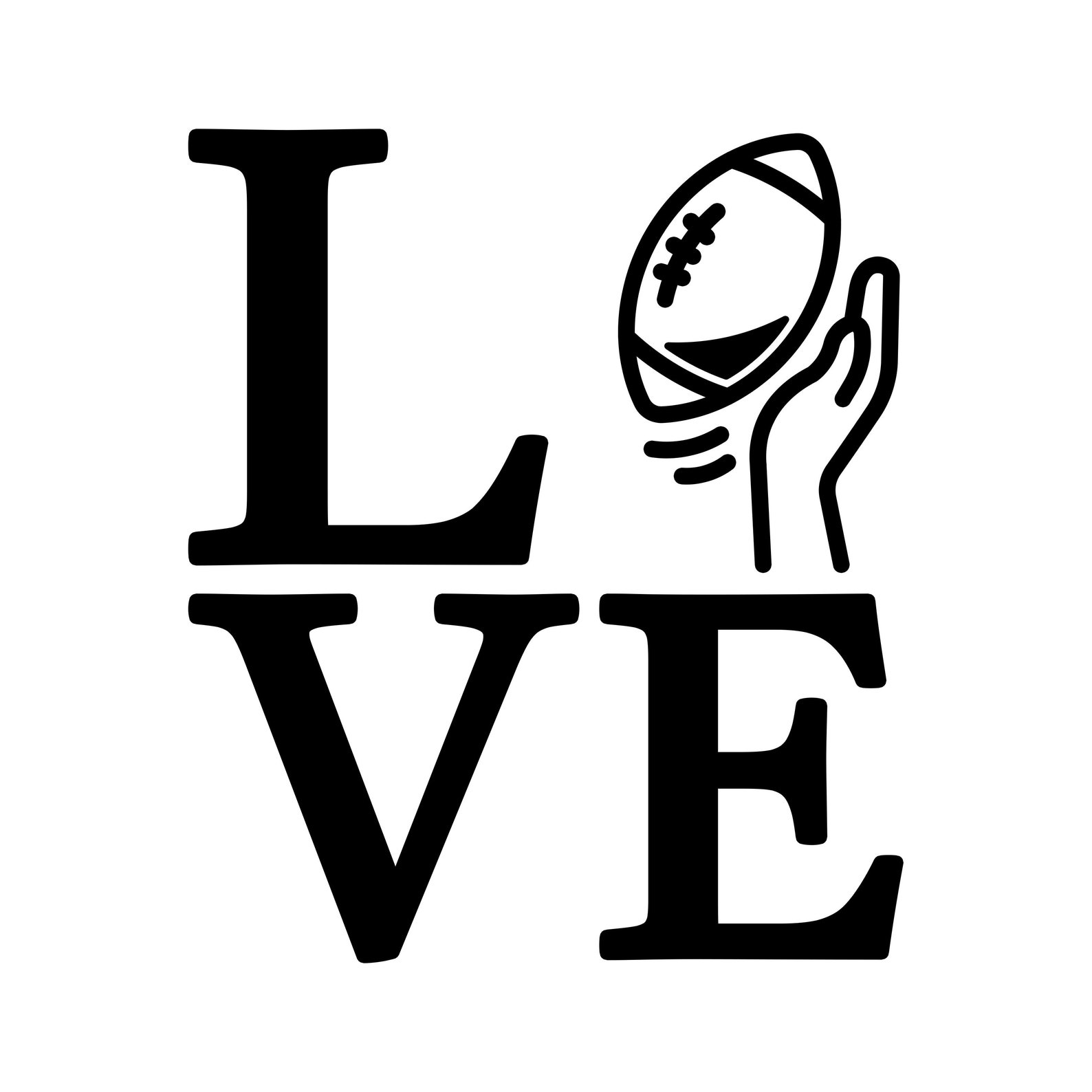 Love Football - SVG PNG Jpeg Jpg Gif Transparent Clipart - Instant ...