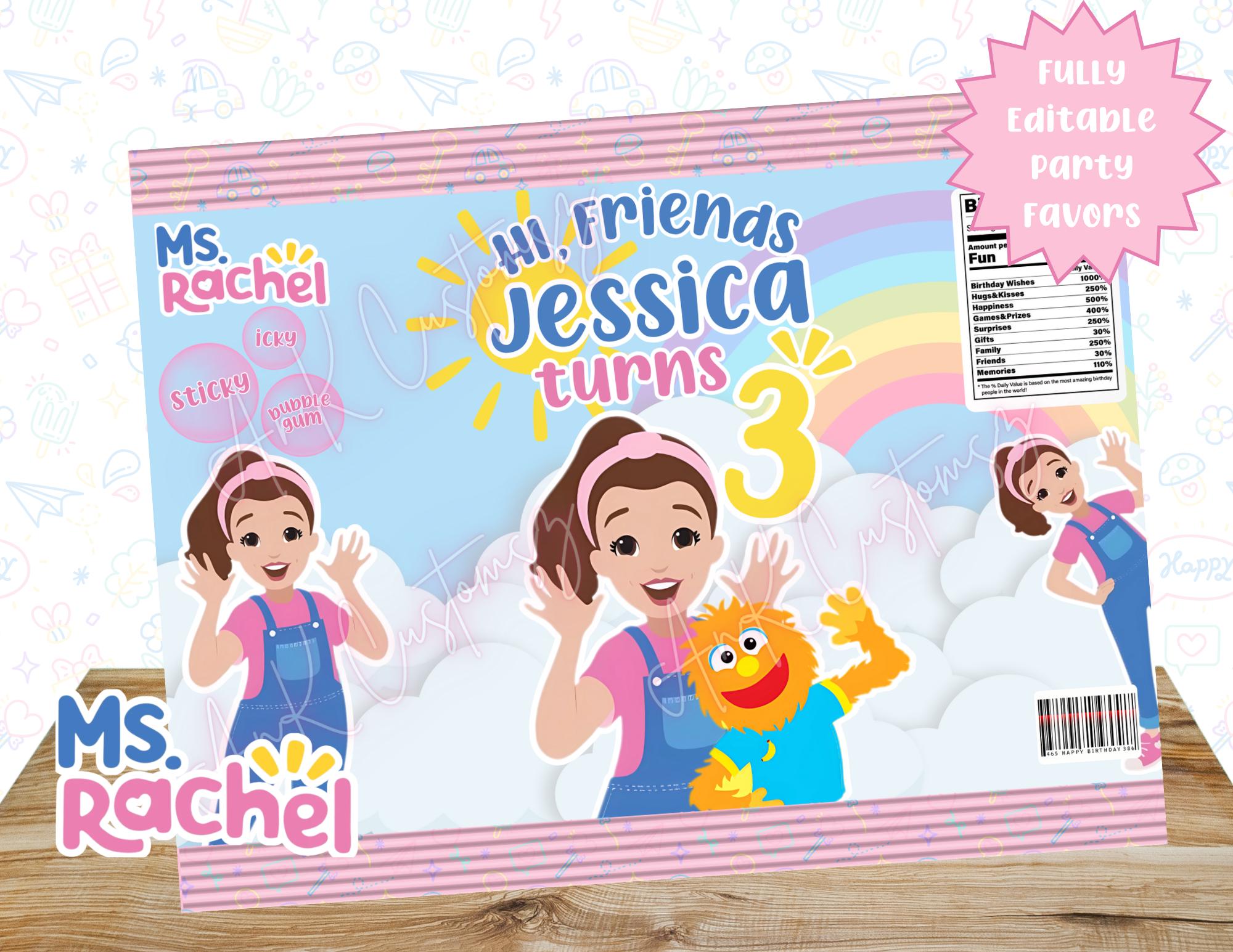 Fully Editable Ms Rachel Party Favors \ Ms Rachel Digital / Ms Rachel ...